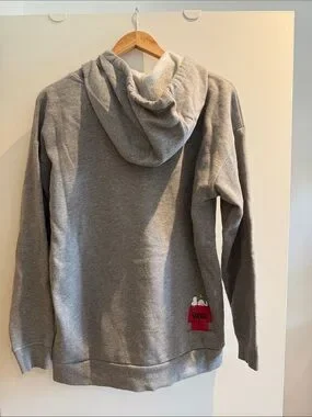 Vans | Shirts | Vans Gray Hoodie With Red Logo And Snoopy Graphic ...